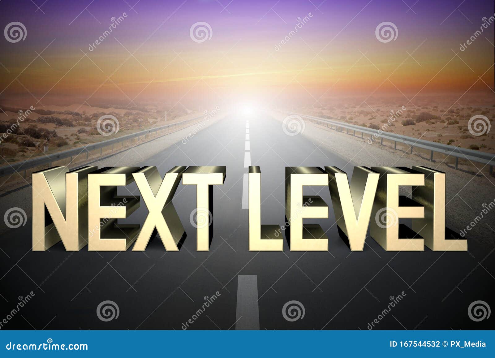 Next Level Concept, Road - 3D Rendering Stock Illustration ...