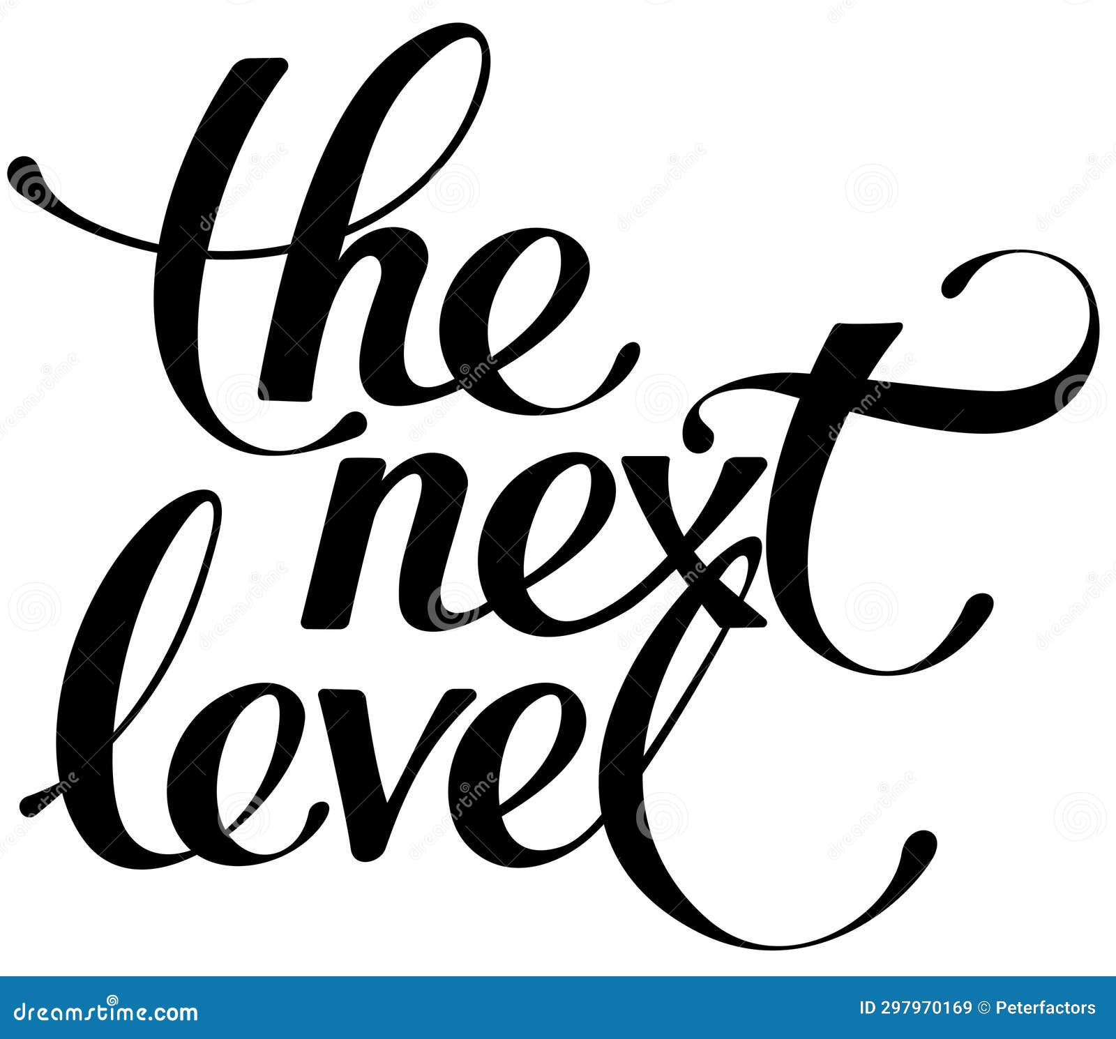 The Next Level - Custom Calligraphy Text Stock Illustration ...