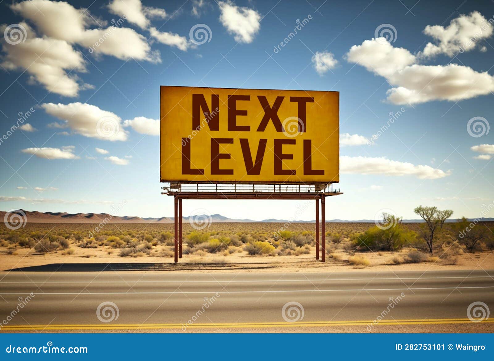 Next Level Direction - Road Sign Stock Image - Image of road, step ...