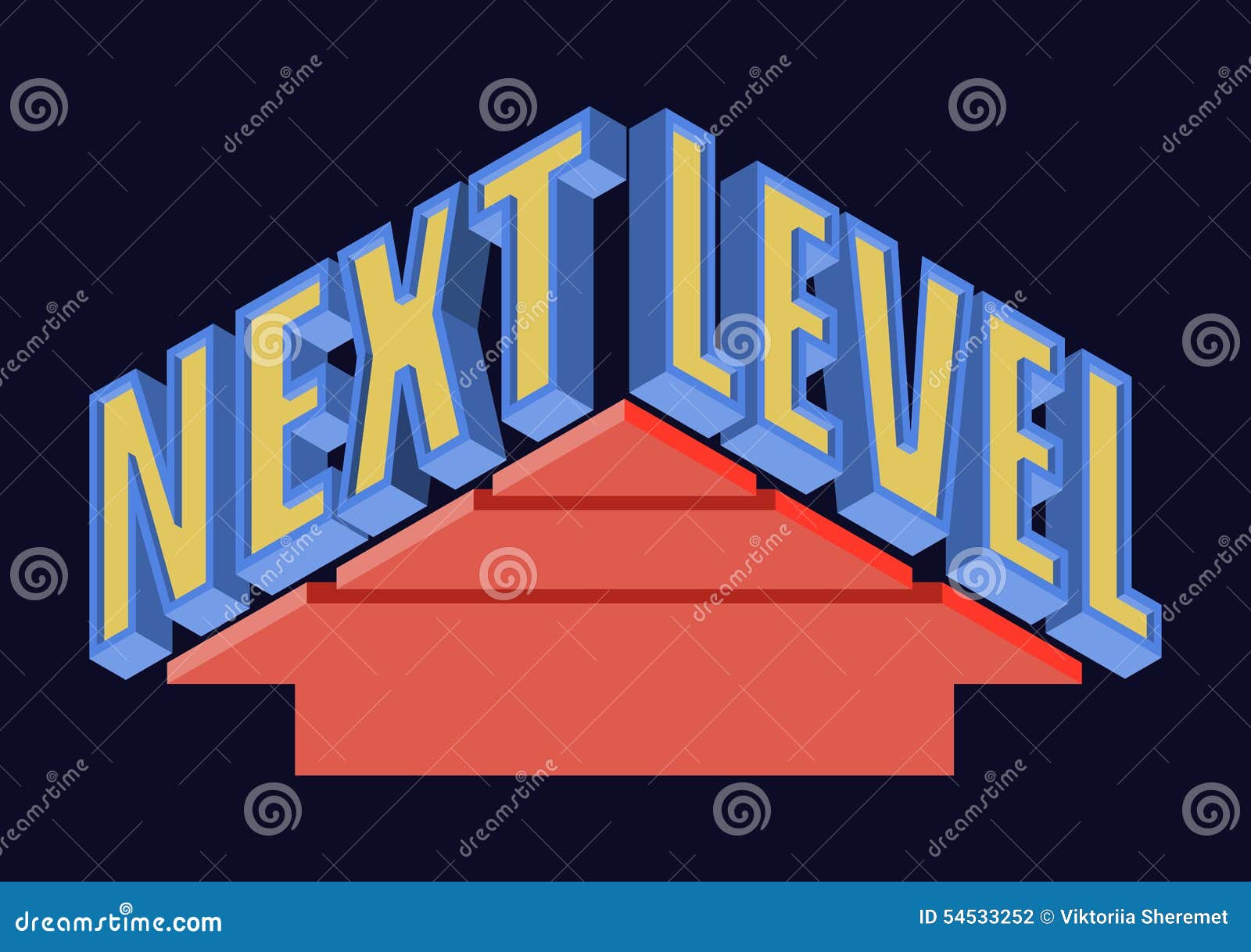 Next Level T-shirt Typography, Vector Illustration Stock Vector ...