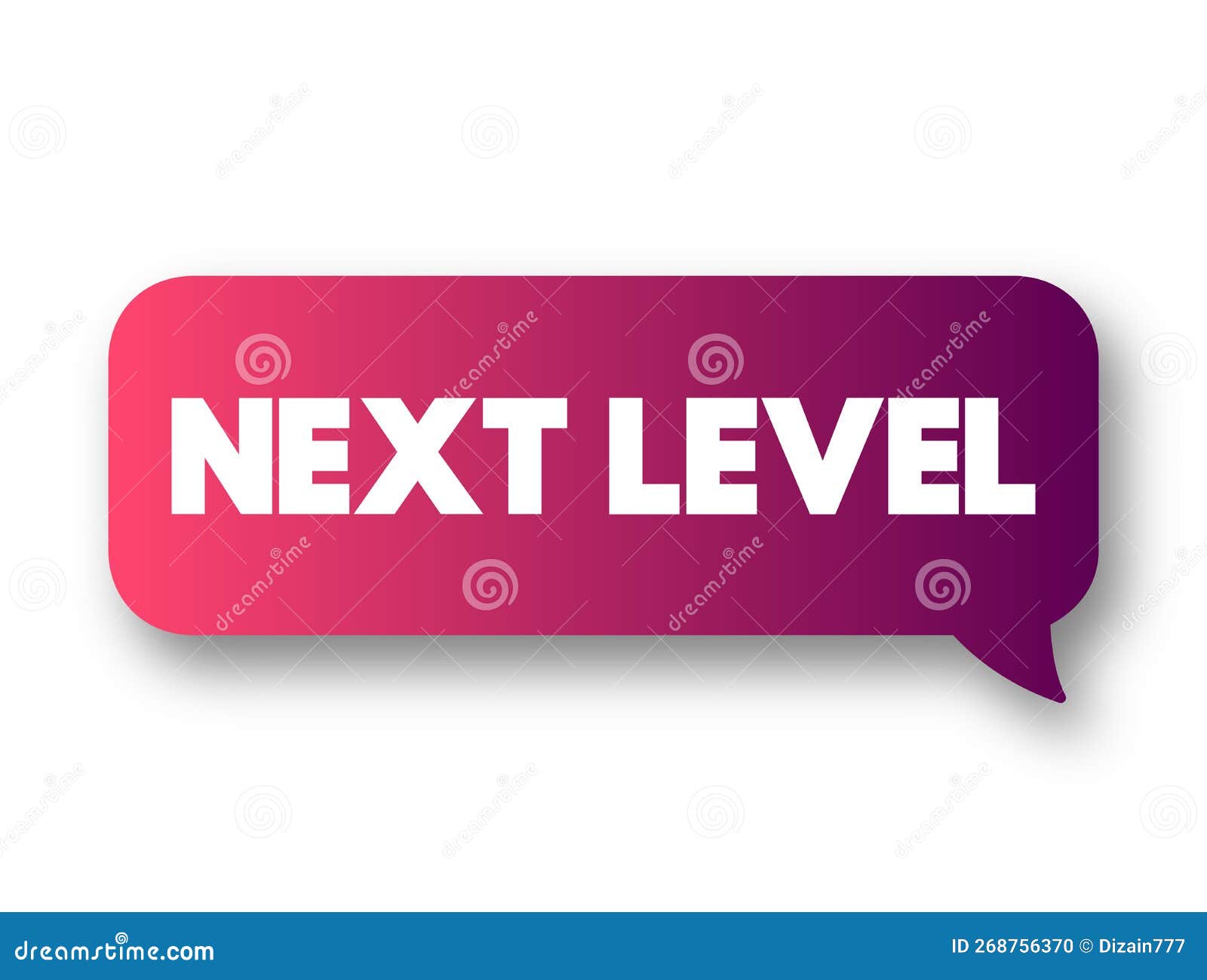 Next Level Text Message Bubble, Concept Background Stock Illustration ...