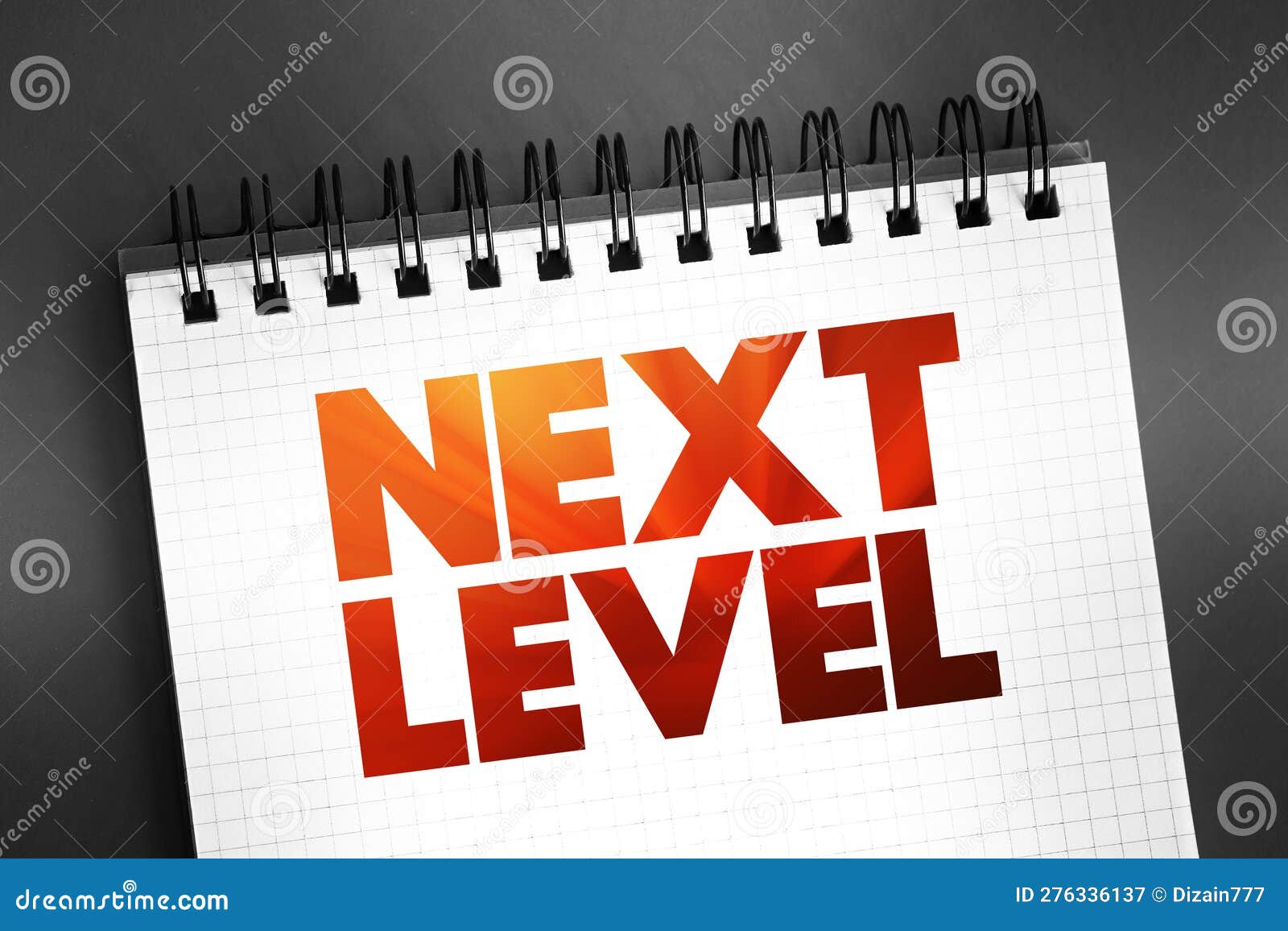 Next Level Text on Notepad, Concept Background Stock Illustration ...