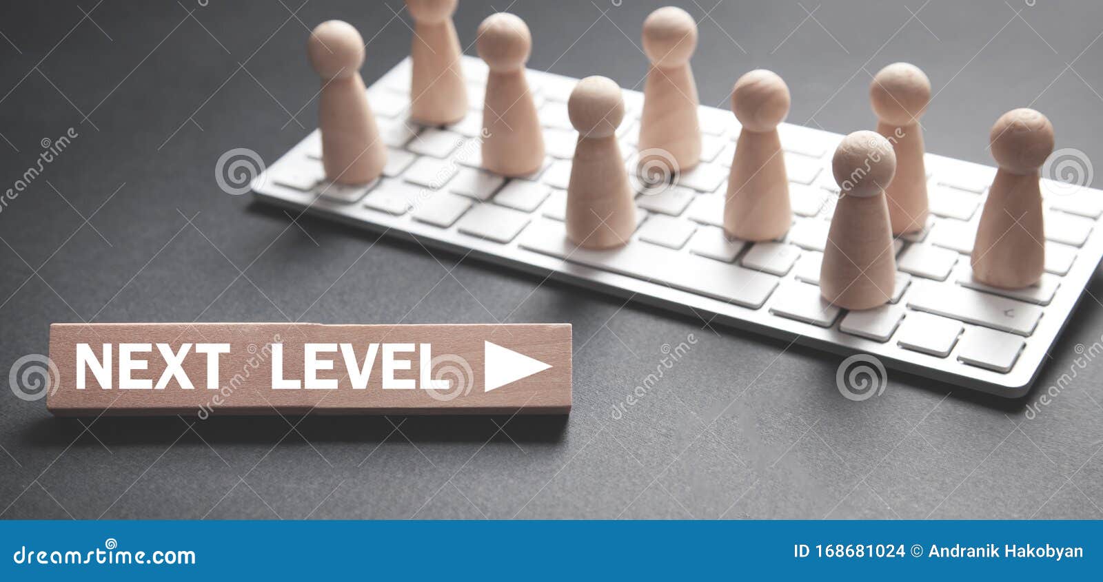 Next Level Text on Wooden Blocks. Business Concept Stock Photo - Image ...