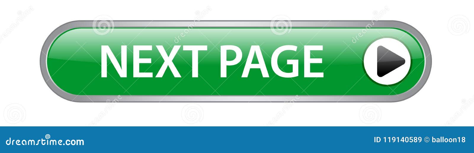 Next page button stock vector. Illustration of buttons - 119140589
