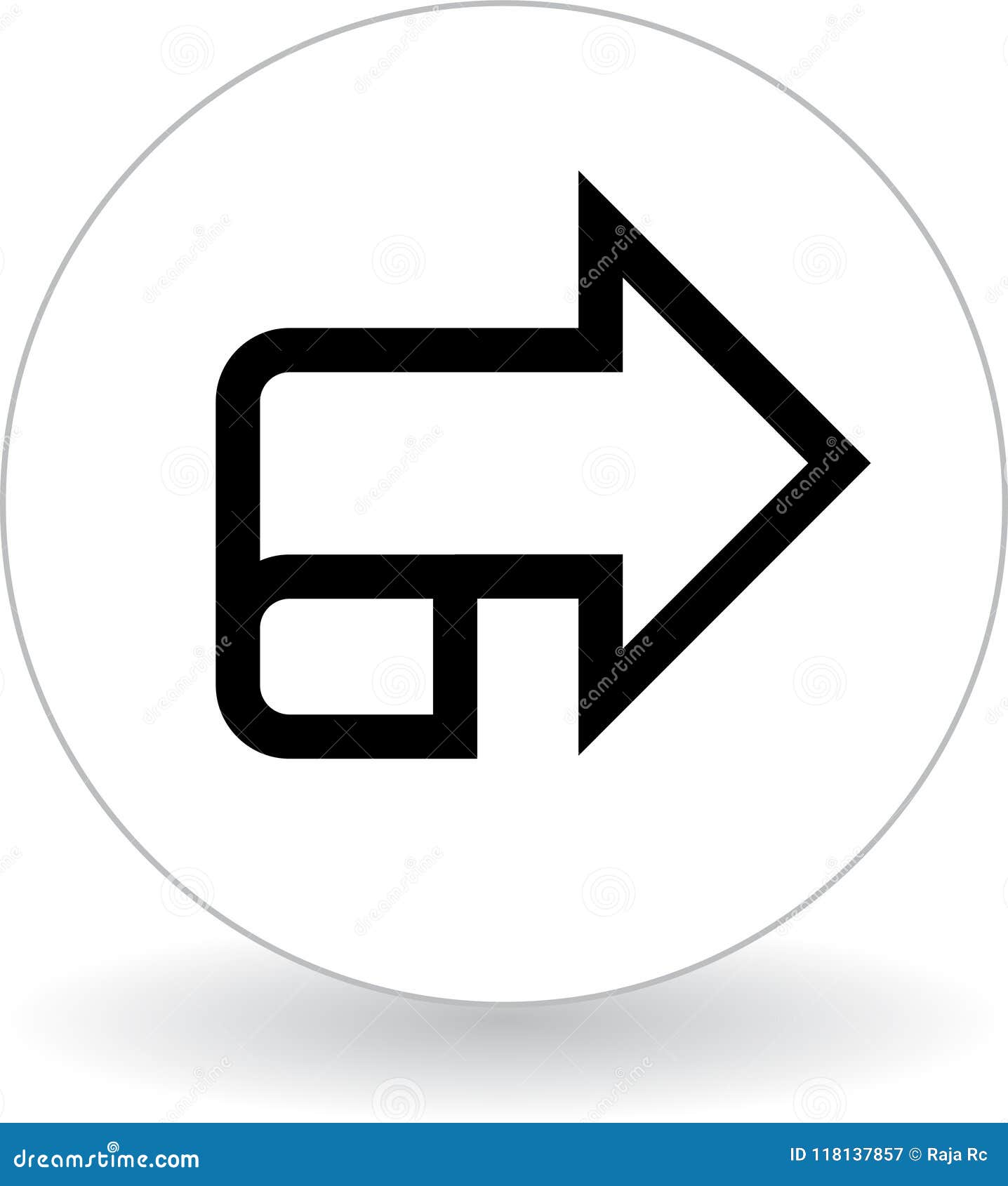 Next Page Icon Web Button Black and White Stock Vector - Illustration ...