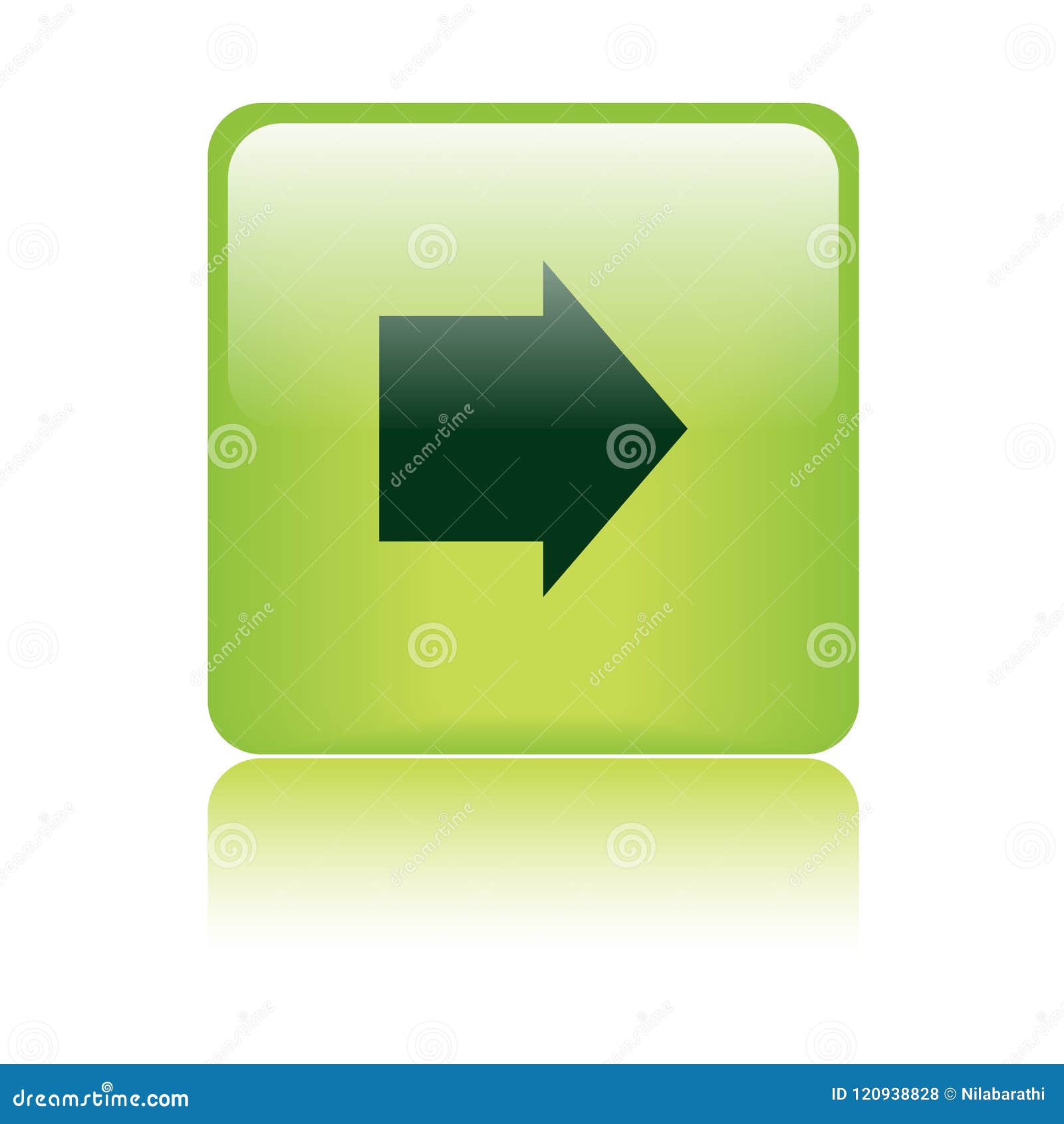 Next page web button green stock illustration. Illustration of green ...