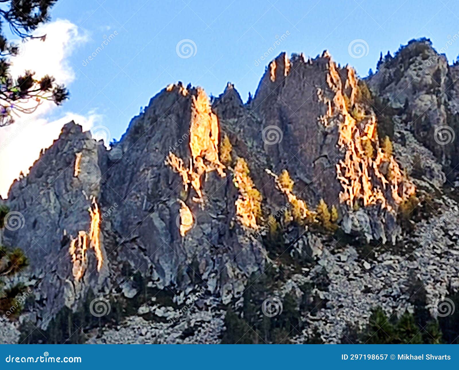 Sunset on the Cliffs.Pyrenees Stock Image - Image of pyrenees, mountain ...