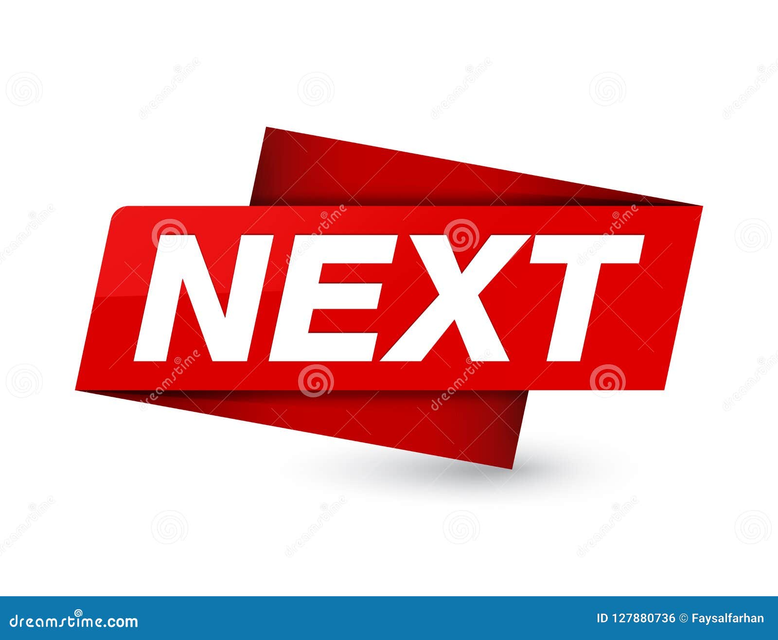 Next premium red tag sign stock illustration. Illustration of future ...