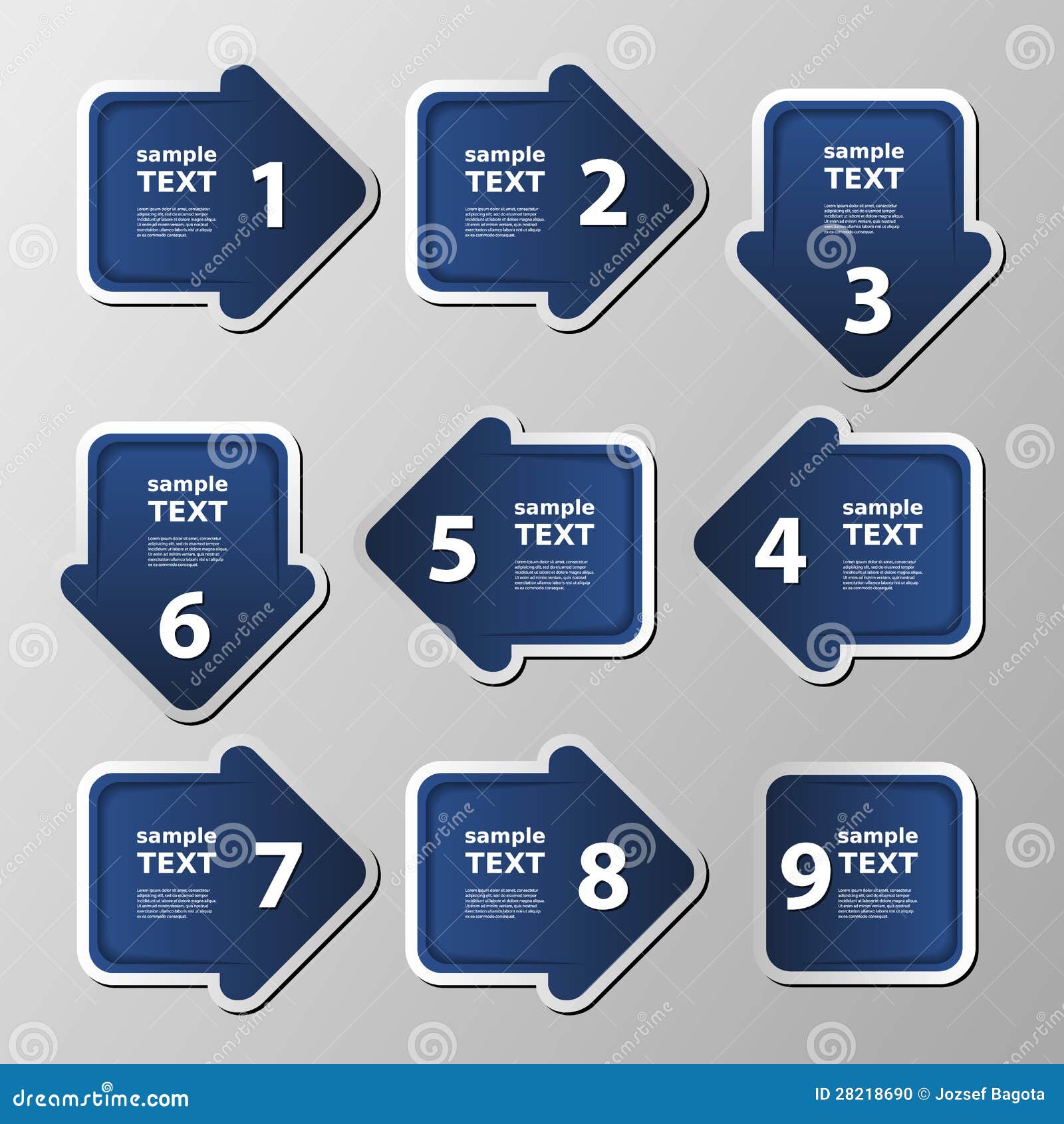 Next step arrow boxes stock vector. Illustration of option - 28218690