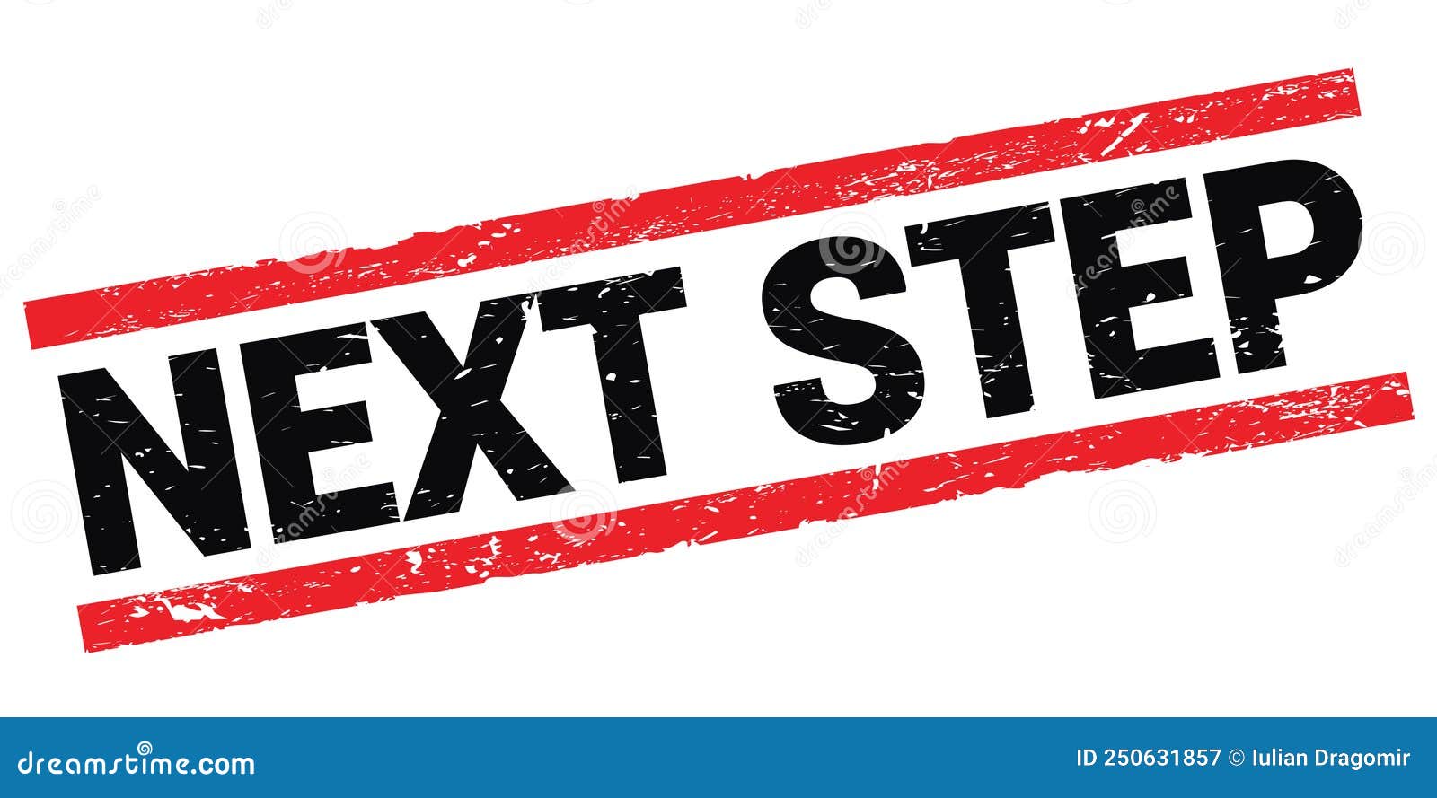 NEXT STEP Text on Black-red Rectangle Stamp Sign Stock Illustration ...