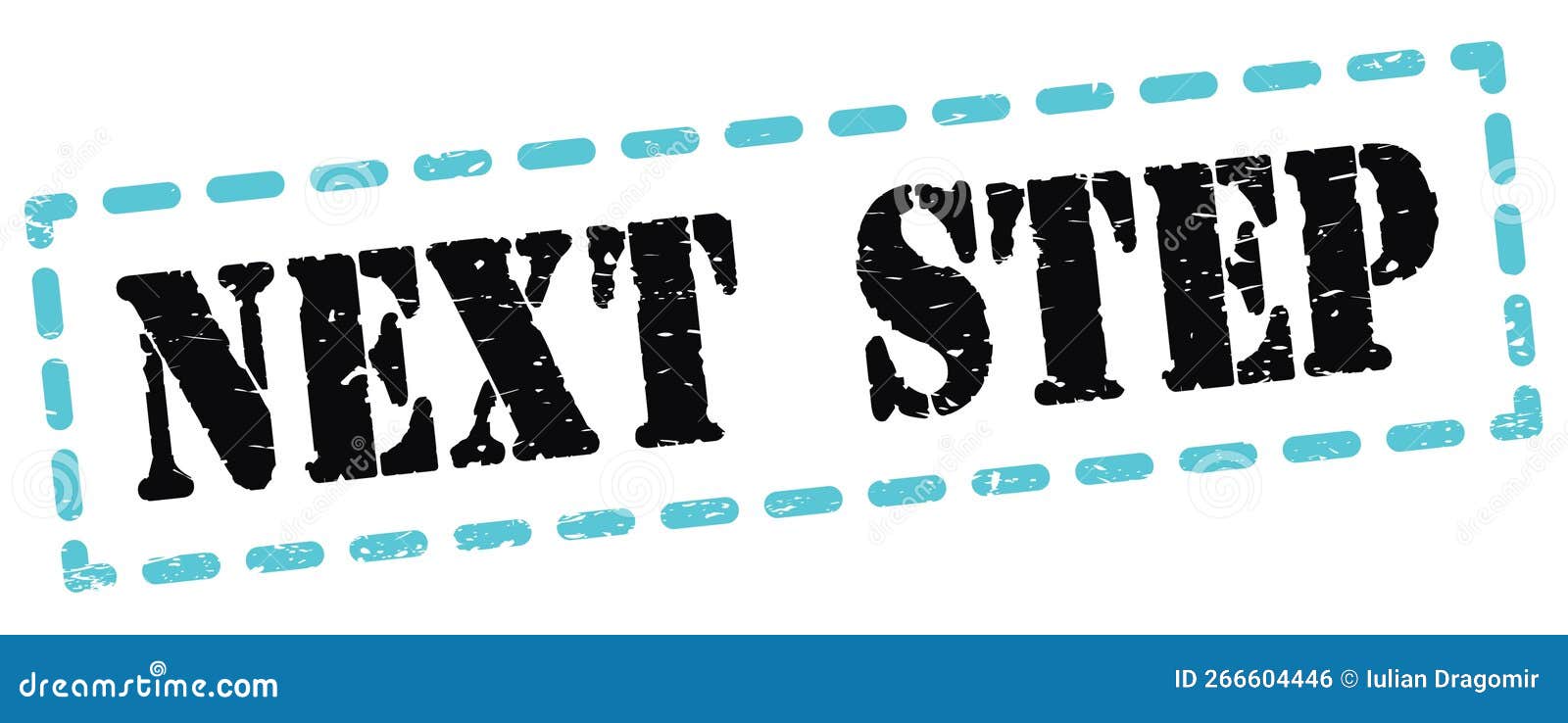 NEXT STEP Text Written on Blue-black Stamp Sign Stock Illustration ...