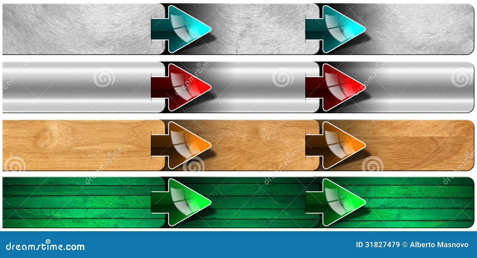 Next Step - Wood and Metal Box with Arrows Stock Illustration ...