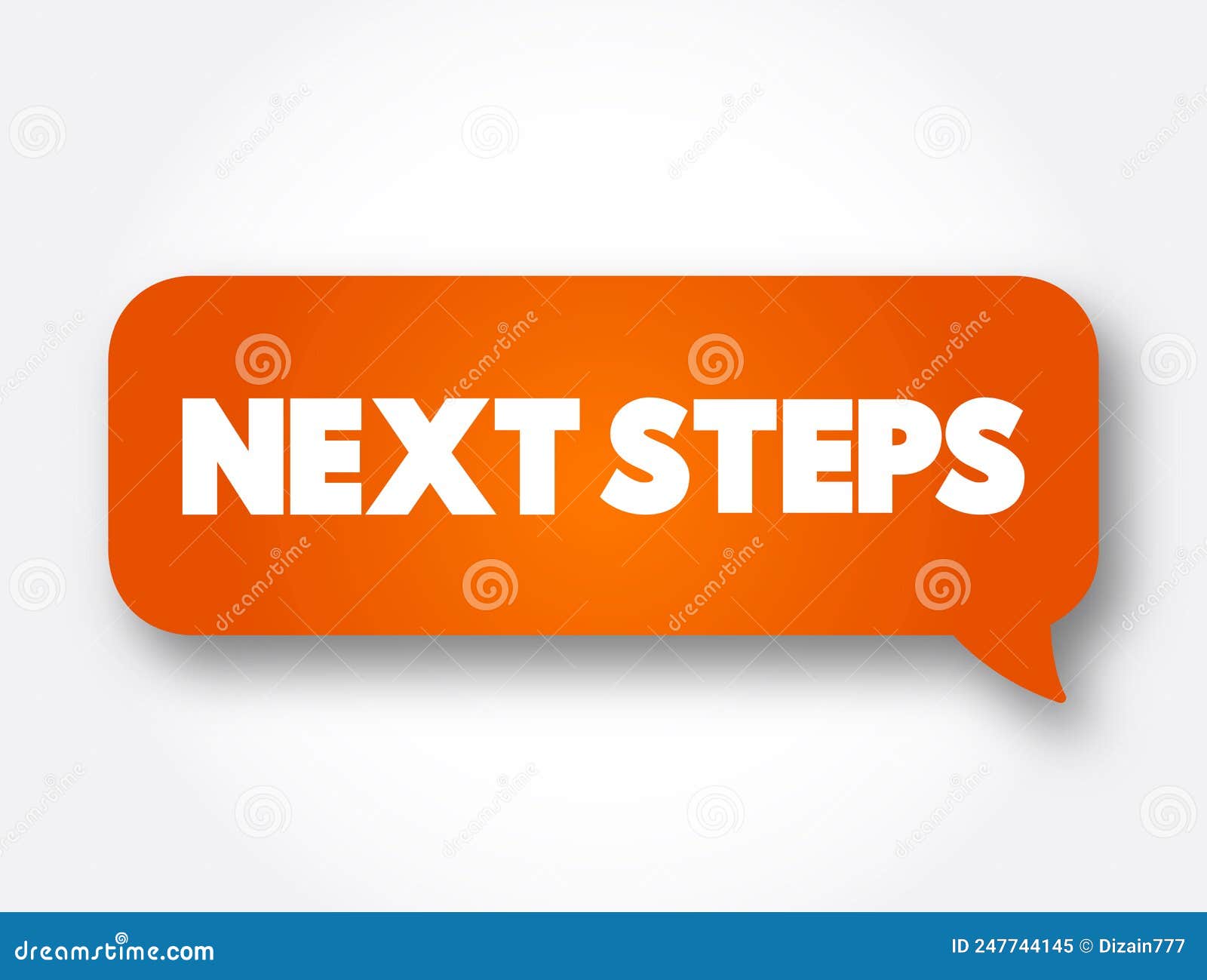 Next Steps Text Message Bubble, Concept Background Stock Illustration ...