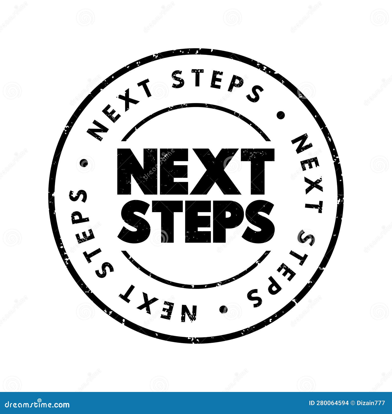 Next Steps Text Stamp, Concept Background Stock Illustration ...