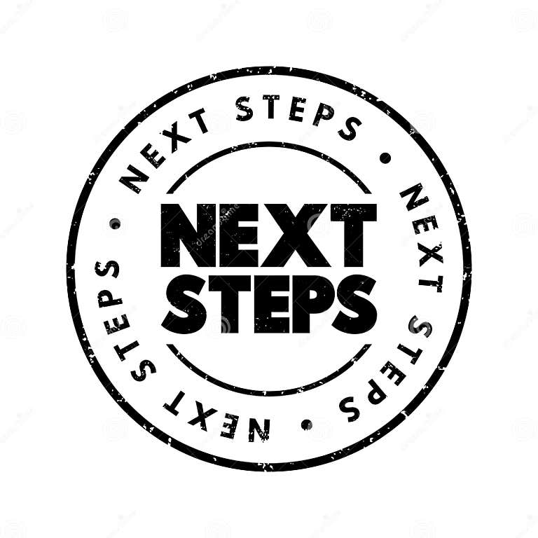 Next Steps Text Stamp, Concept Background Stock Illustration ...