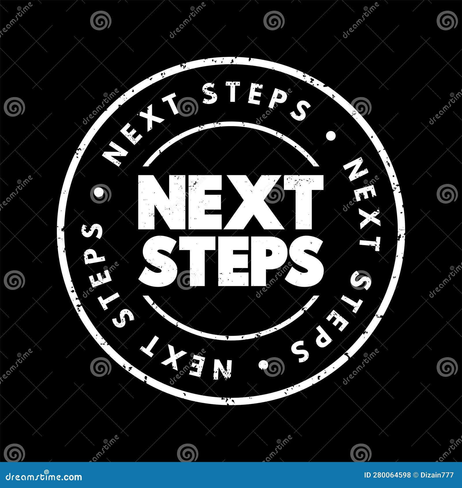 Next Steps Text Stamp, Concept Background Stock Illustration ...