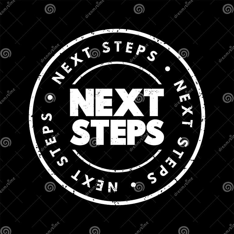 Next Steps Text Stamp, Concept Background Stock Illustration ...