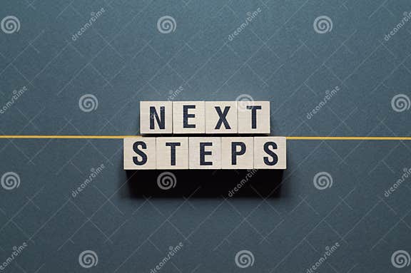 Next Steps - Word Concept on Cubes,text Stock Photo - Image of move ...