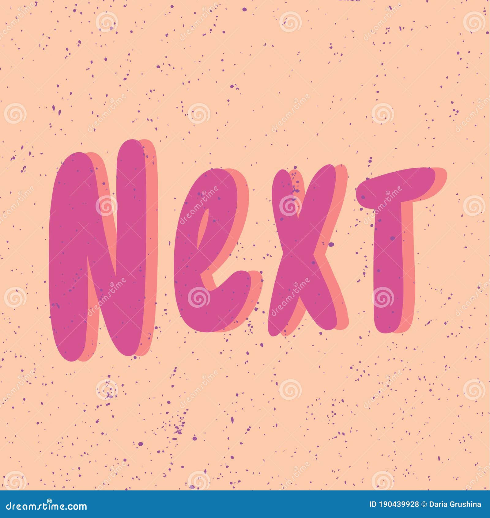 Next. Sticker for Social Media Content. Vector Hand Drawn Illustration ...