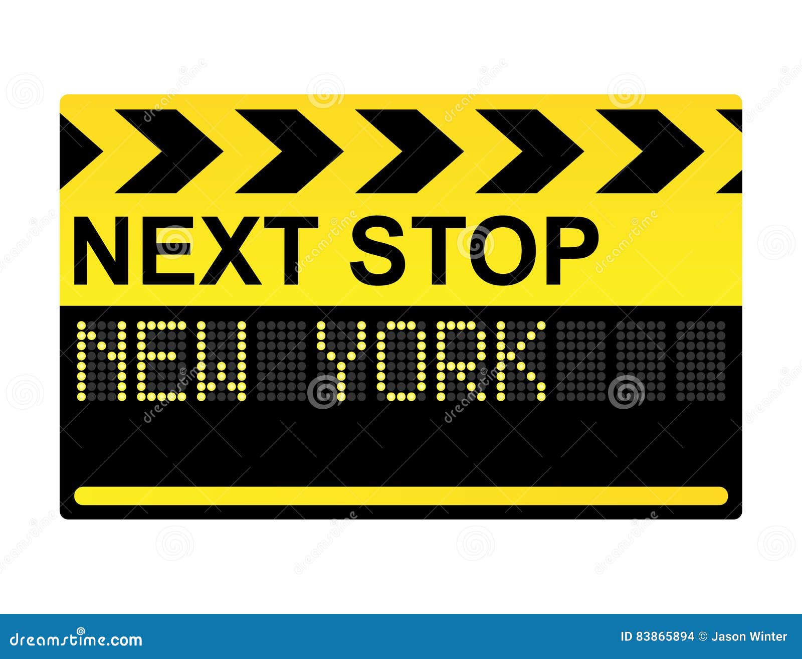 Next Stop New York Sign stock vector. Illustration of route - 83865894