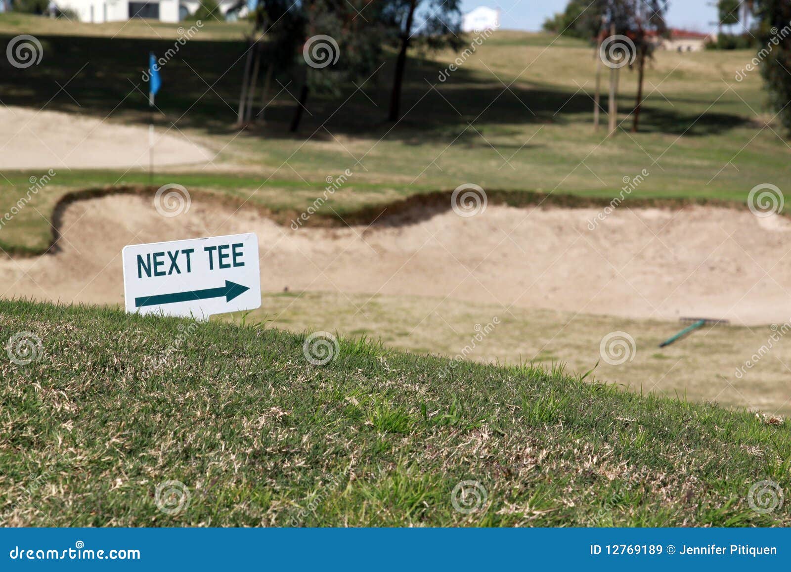 Next Tee stock image. Image of flag, bunker, direction - 12769189