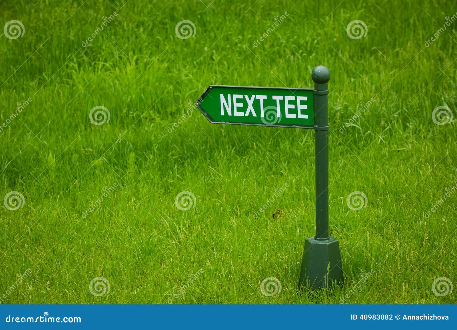 Next Tee Sign Arrow Direction Golf Field Stock Photo - Image of left ...