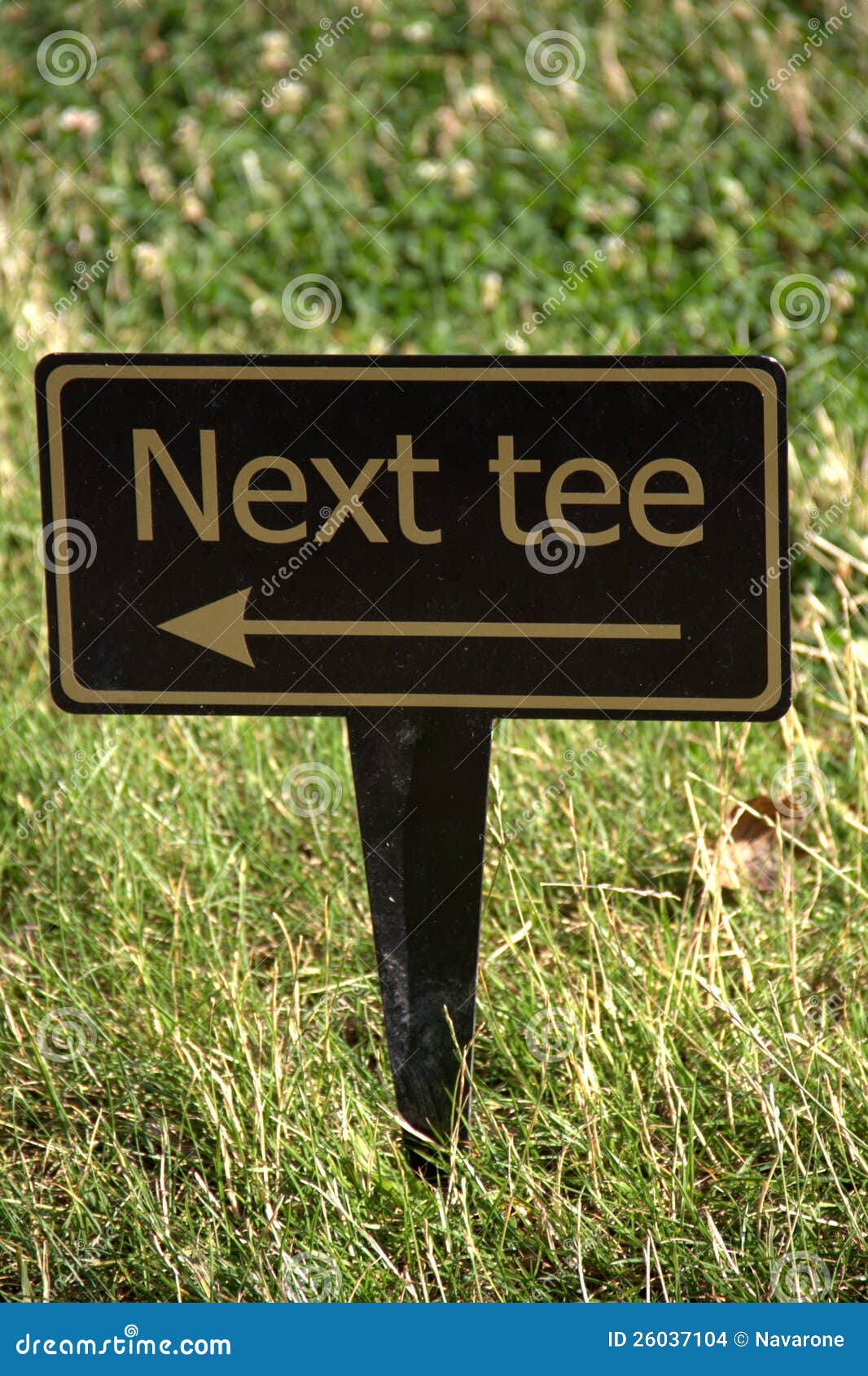 Next Tee Sign on Golf Course Stock Photo - Image of pointing, sign ...