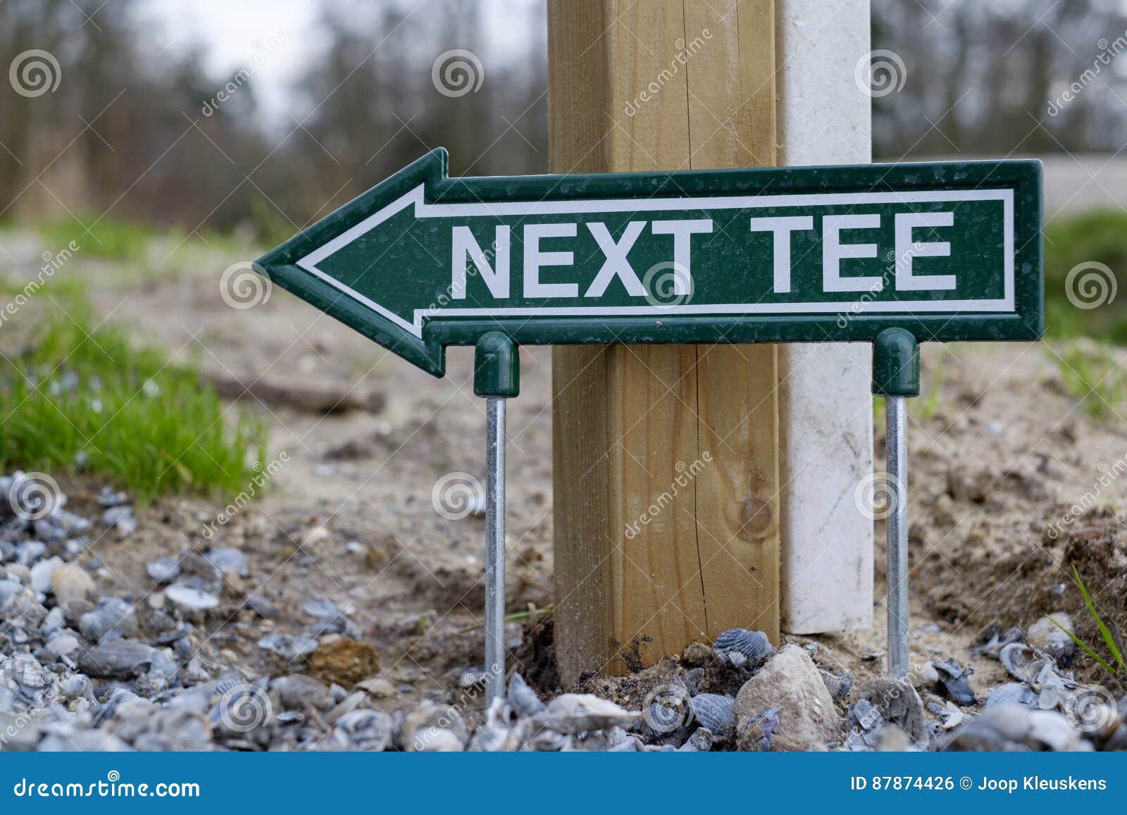 Next Tee Sign on the Golf Course Stock Photo - Image of hobby, pointer ...