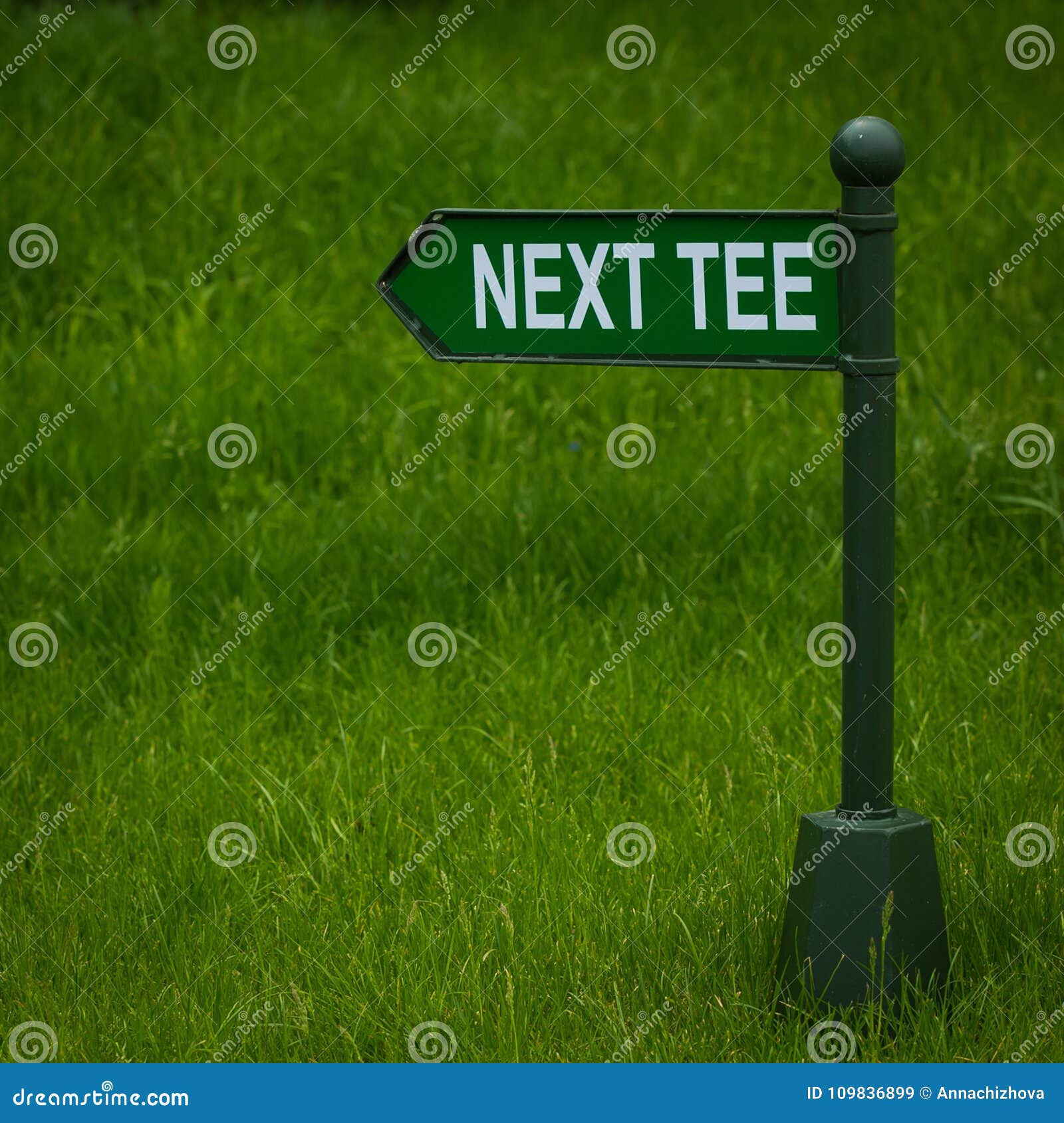 Next Tee Sign on the Golf Course Stock Image - Image of lifestyle ...