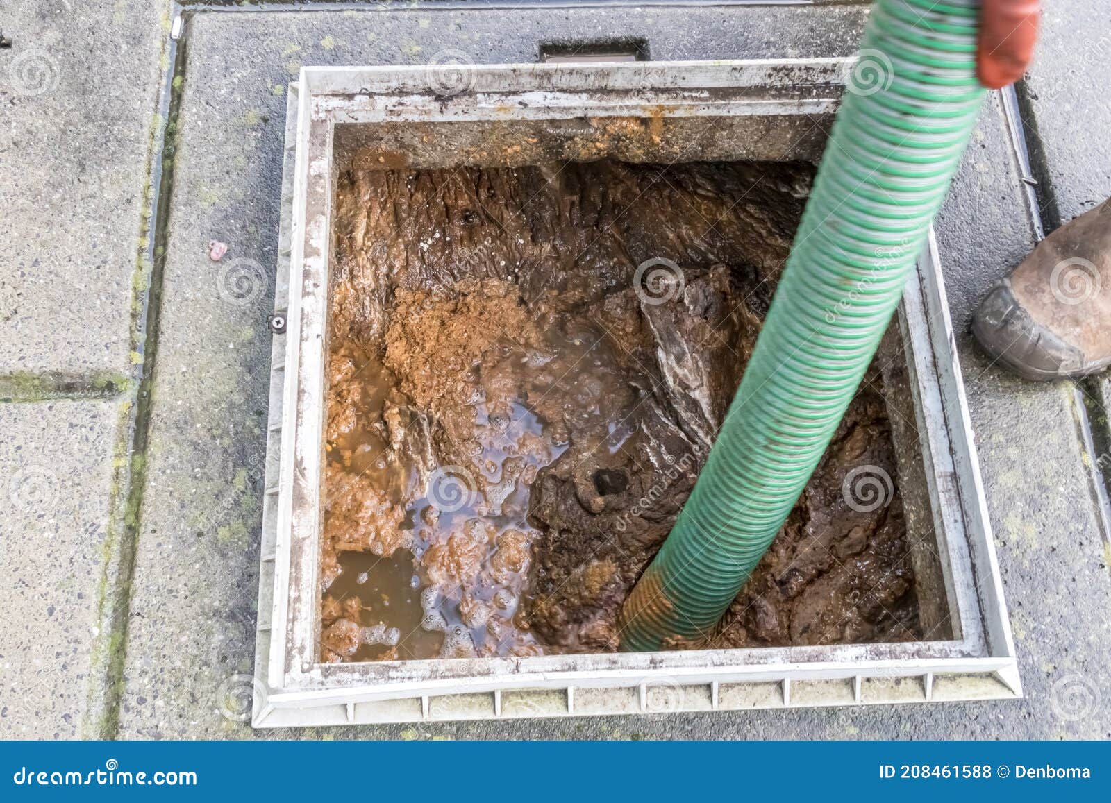 The Cesspool overflows stock photo. Image of liquid - 208461588