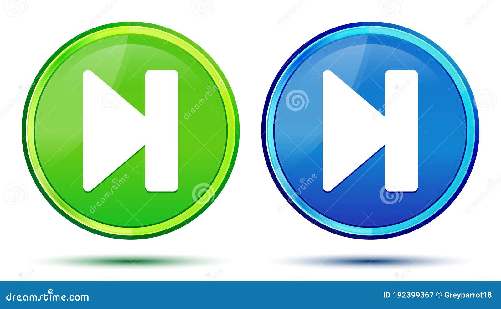 Next Track Icon Creative Natural Round Button Set Illustration Stock ...