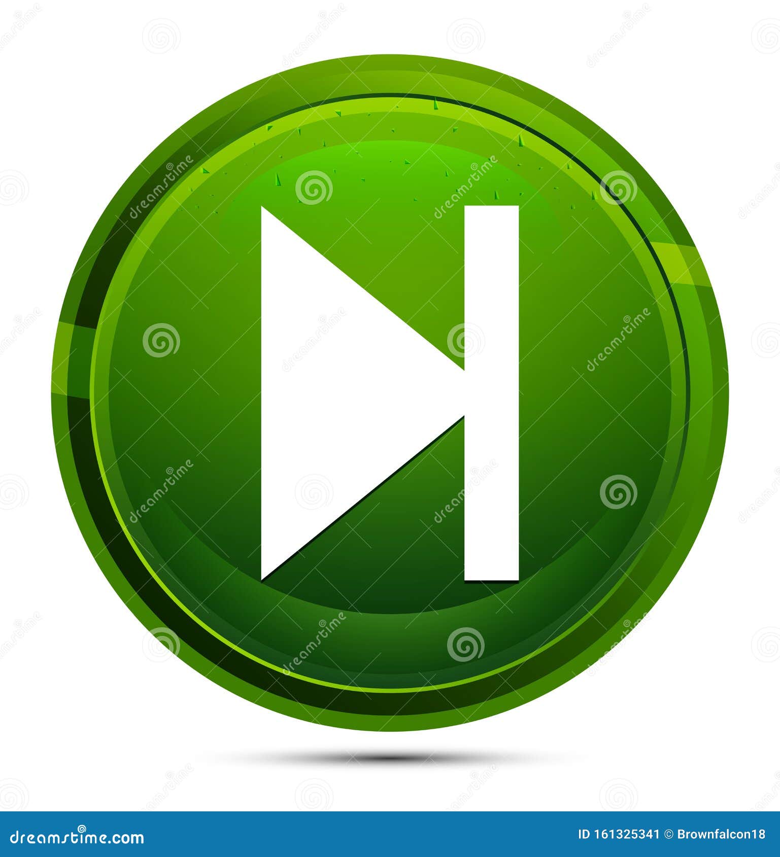 Next Track Icon Glassy Green Round Button Illustration Stock Vector ...