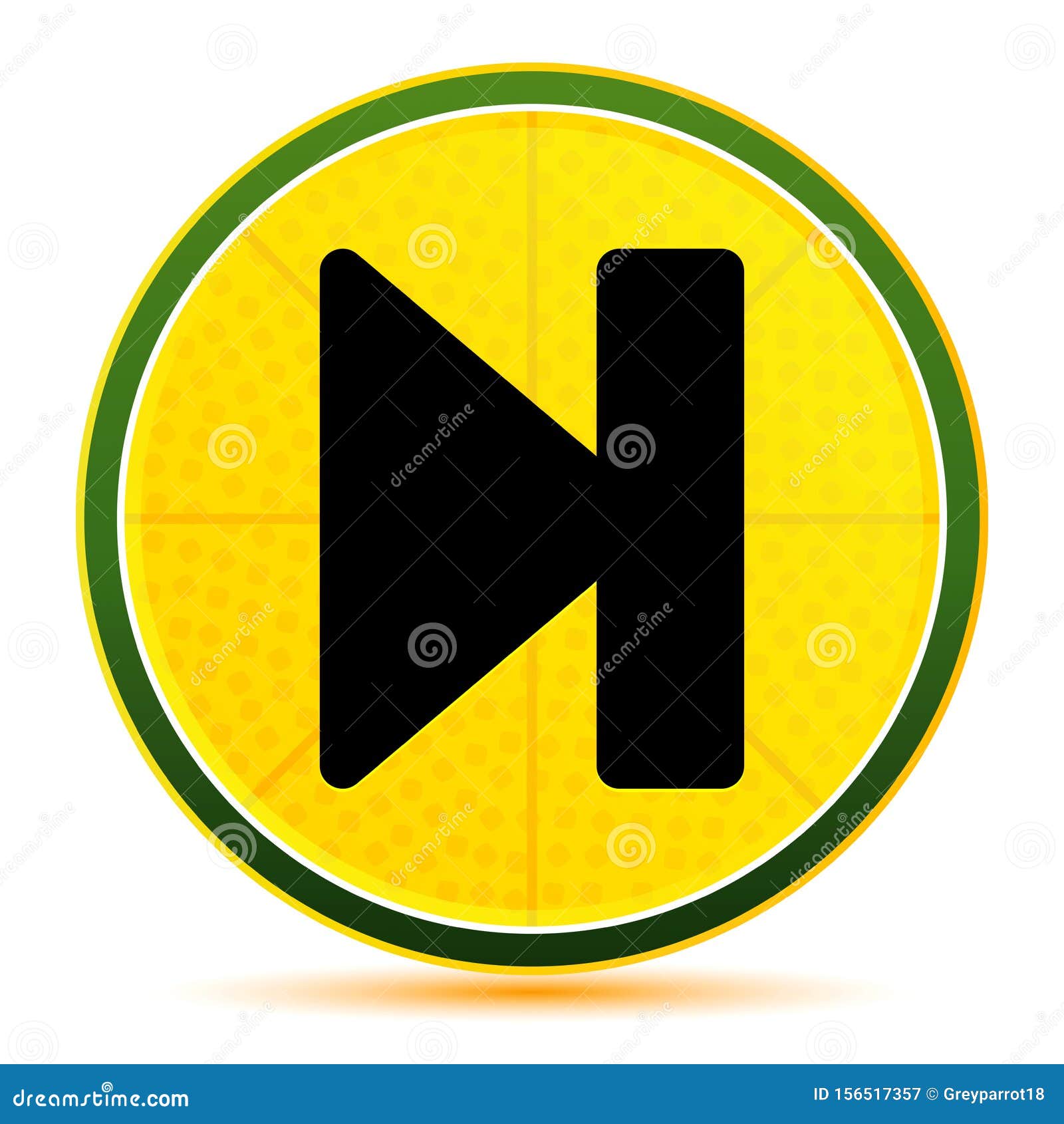 Next Track Icon Lemon Lime Yellow Round Button Illustration Stock ...