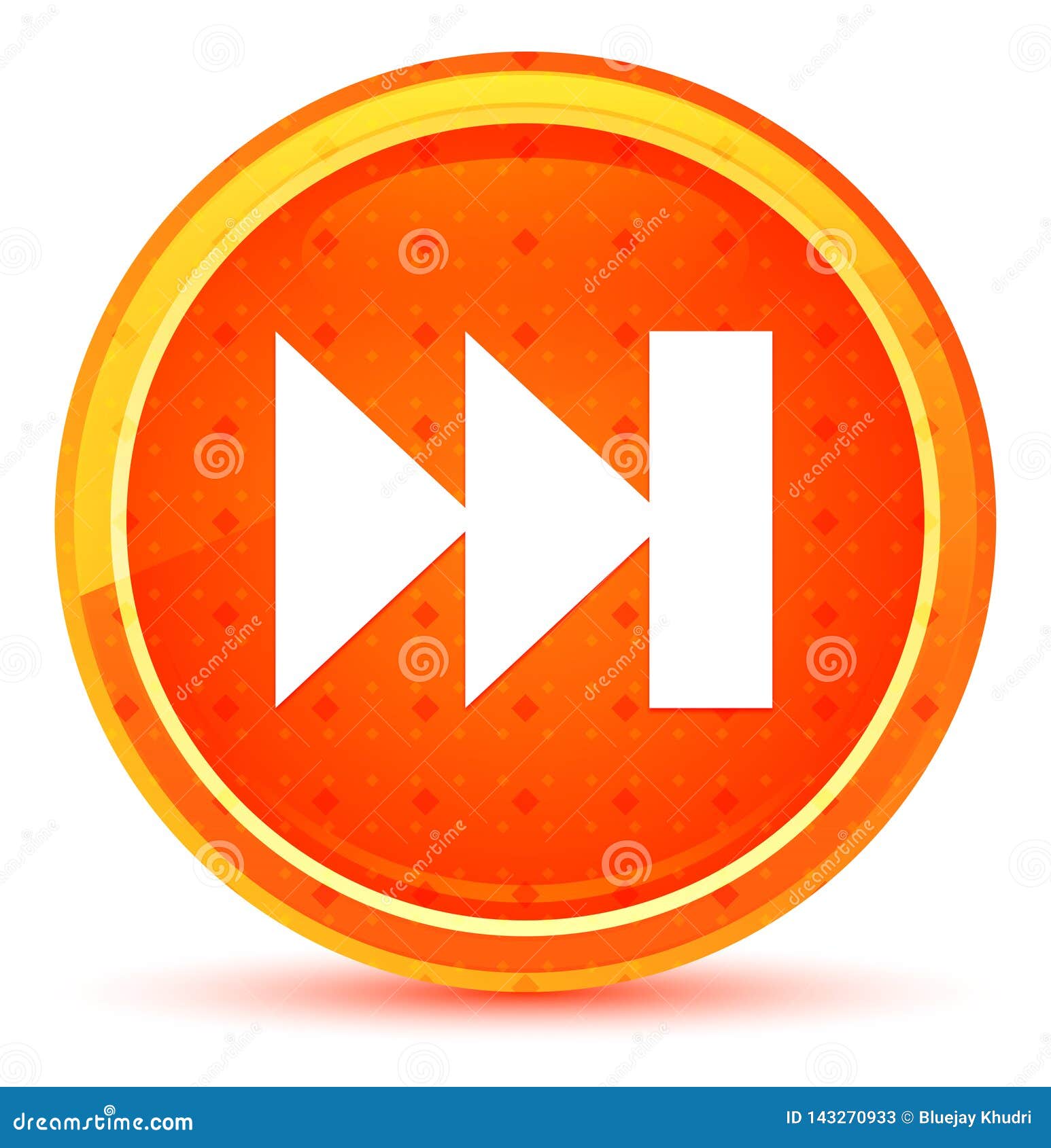 Next Track Playlist Icon Natural Orange Round Button Stock Illustration ...