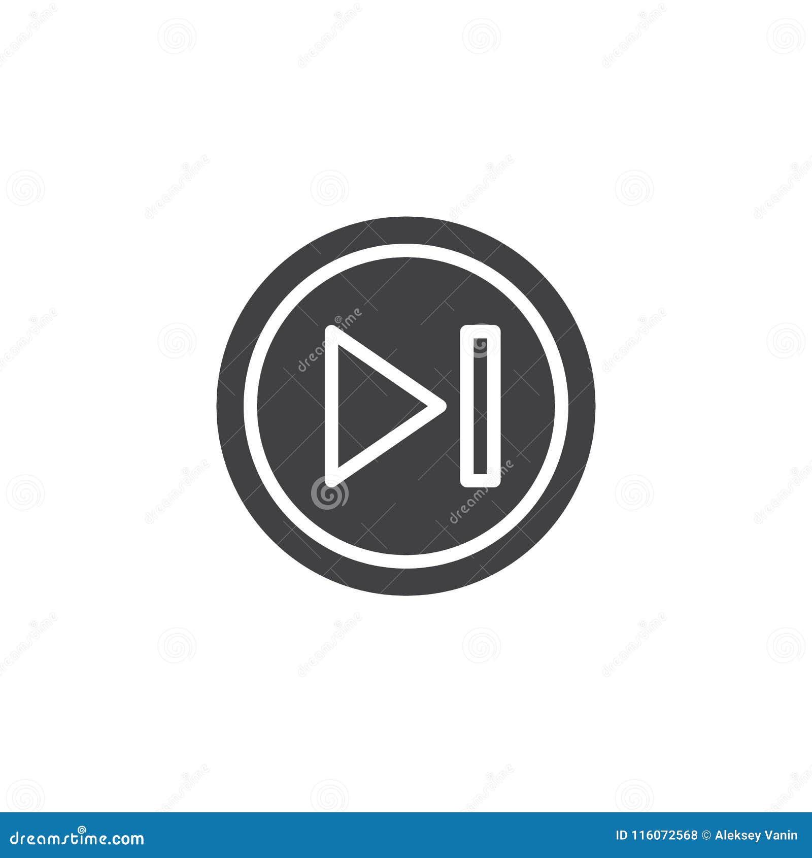 Next Track Icon Vector. Forward, Skip Line Symbol. | CartoonDealer.com ...