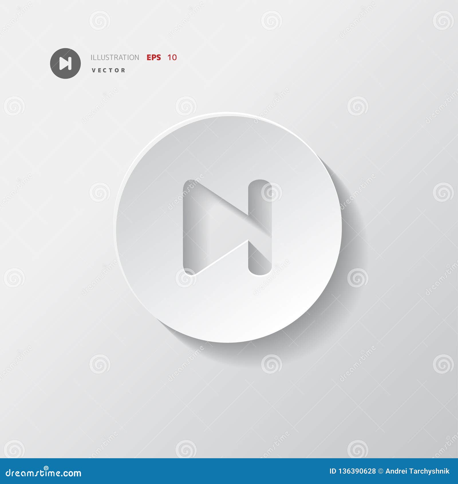 Next Track Web Icon.Media Player. Stock Vector - Illustration of next ...