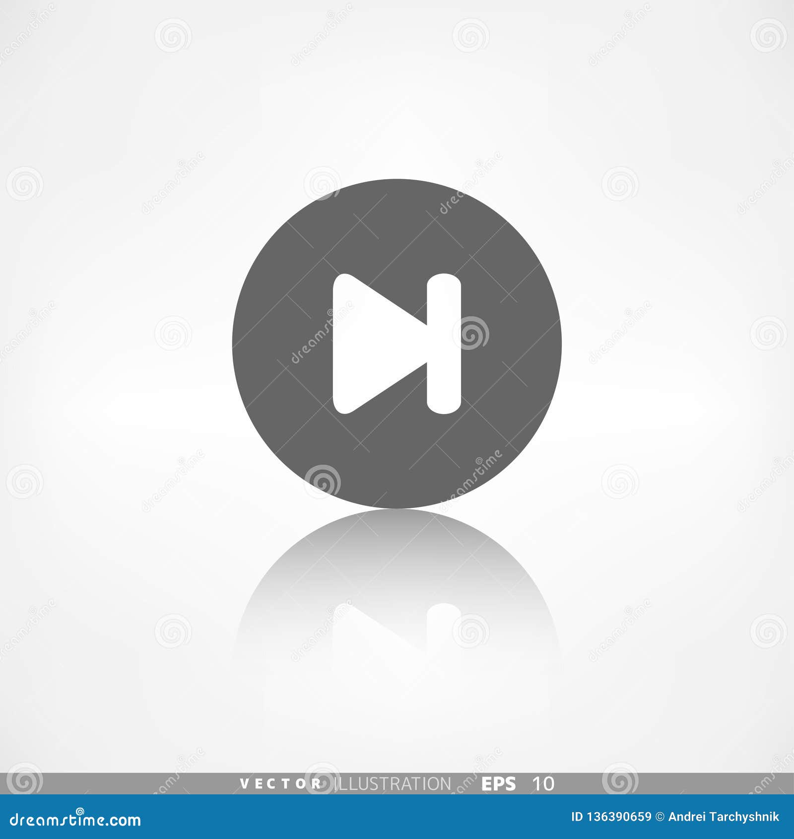 Next Track Web Icon.Media Player. Stock Vector - Illustration of glass ...
