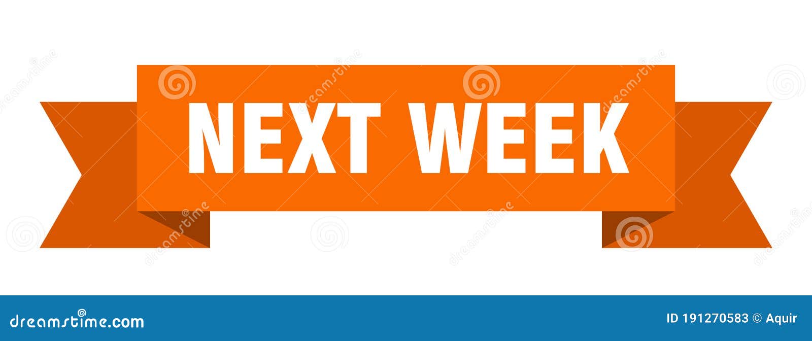 Next week ribbon. stock vector. Illustration of price - 191270583