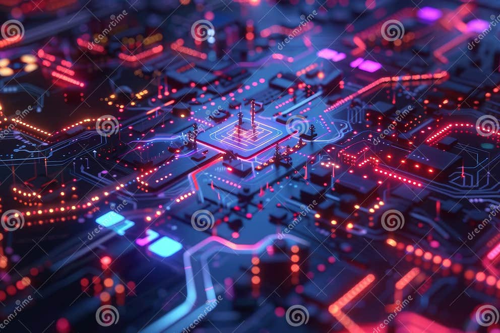 73 Nextgen Futuristic Computer Nanotech Quantum Device 3D Render ...