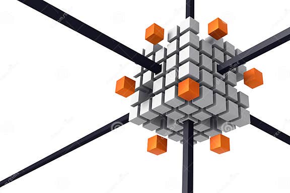 Nexus Technology Diagram stock illustration. Illustration of cube - 7905790