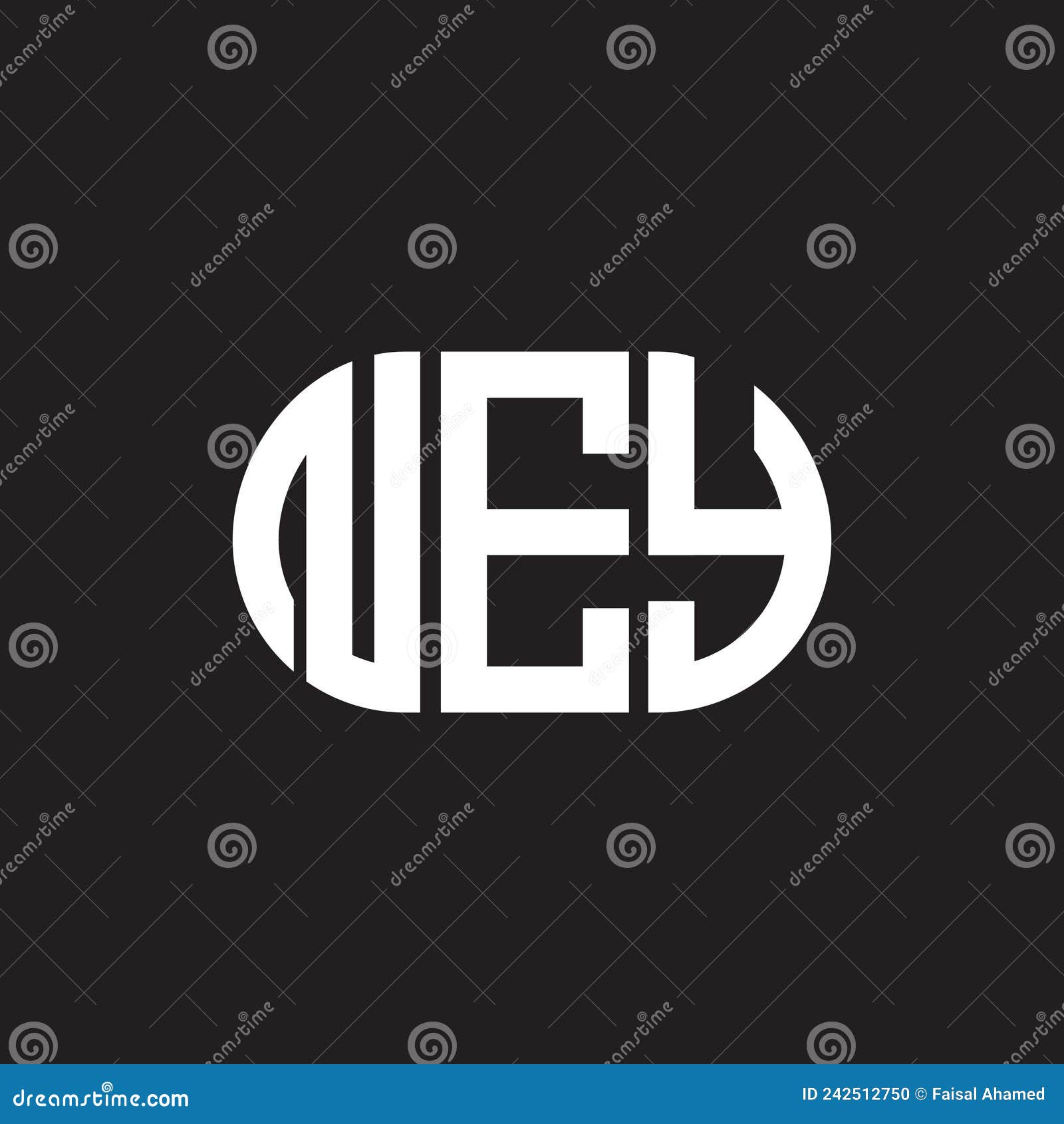 NEY Letter Logo Design On Black Background. NEY Creative Initials ...