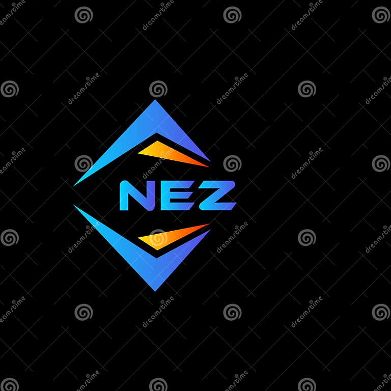 NEZ Abstract Technology Logo Design on Black Background. NEZ Creative ...