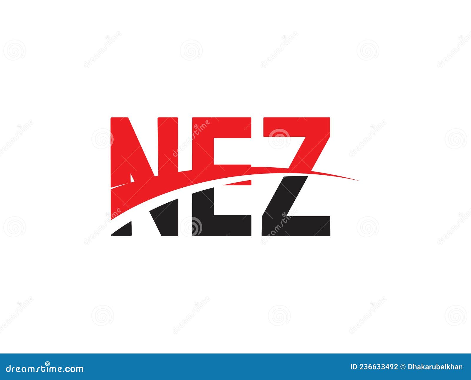 NEZ Letter Initial Logo Design Vector Illustration Stock Vector ...