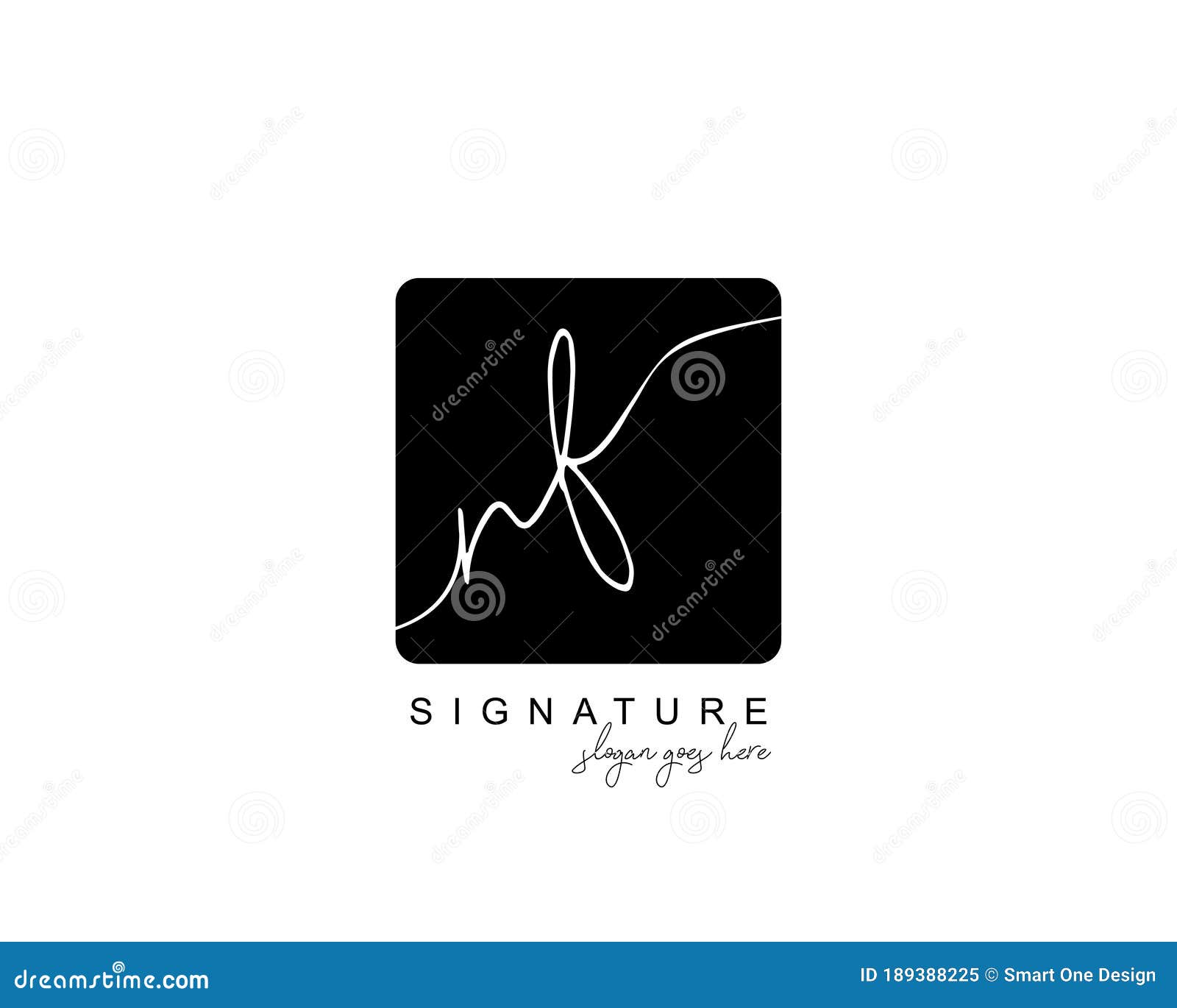 NF Signature Logo Template Vector Stock Vector - Illustration of ...