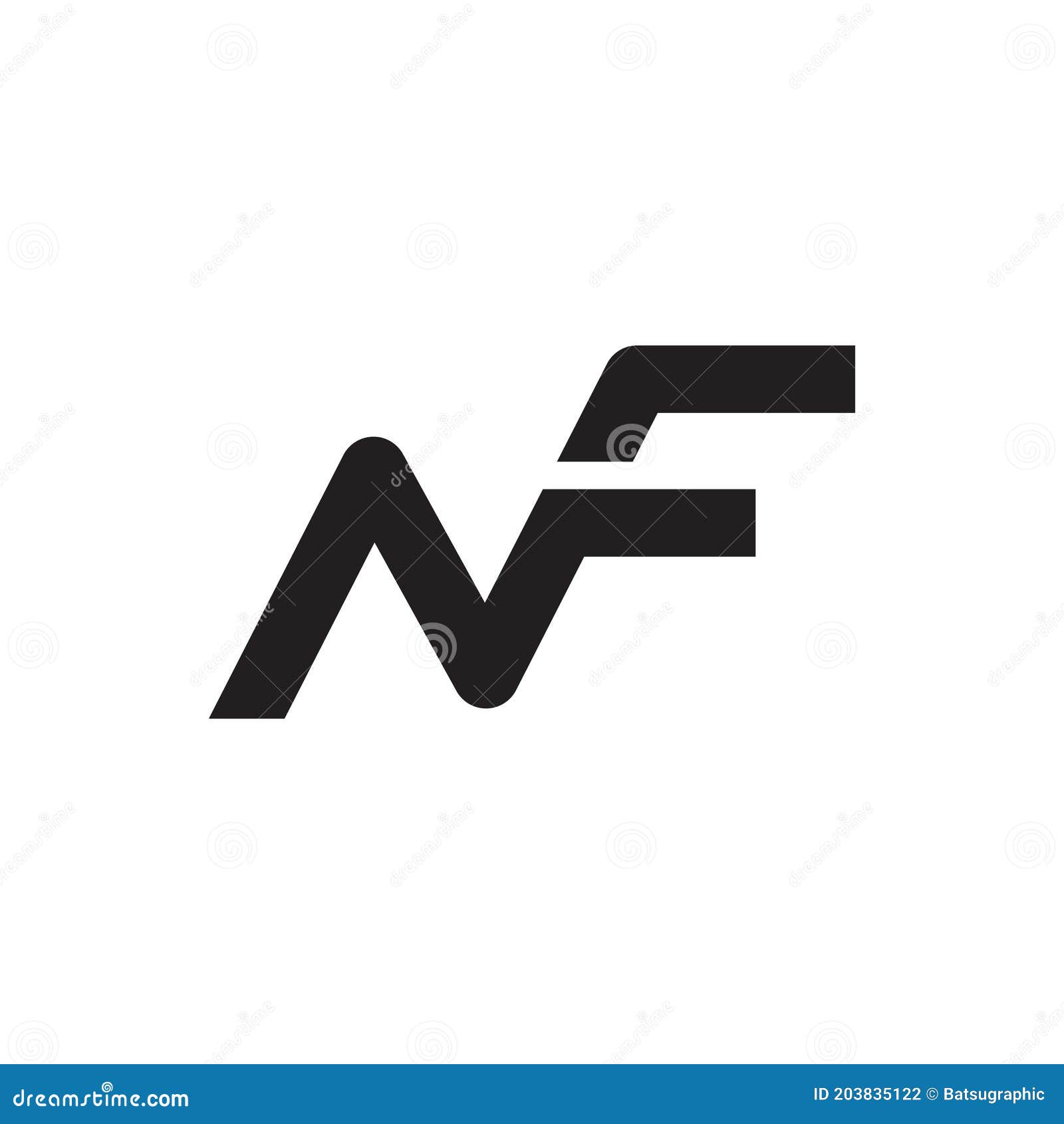 NF Initial Letter Logo Template Vector Icon Design Stock Vector ...