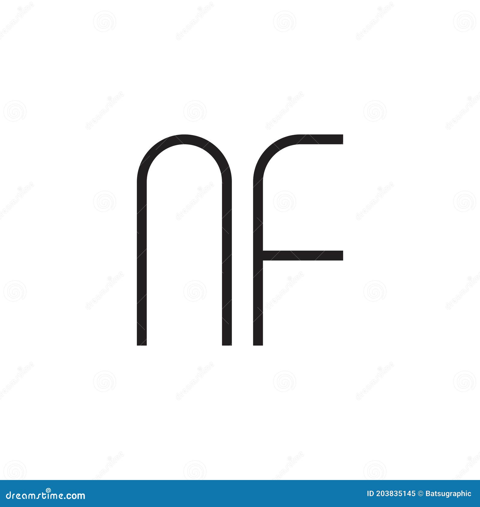 NF Initial Letter Logo Template Vector Icon Design Stock Vector ...