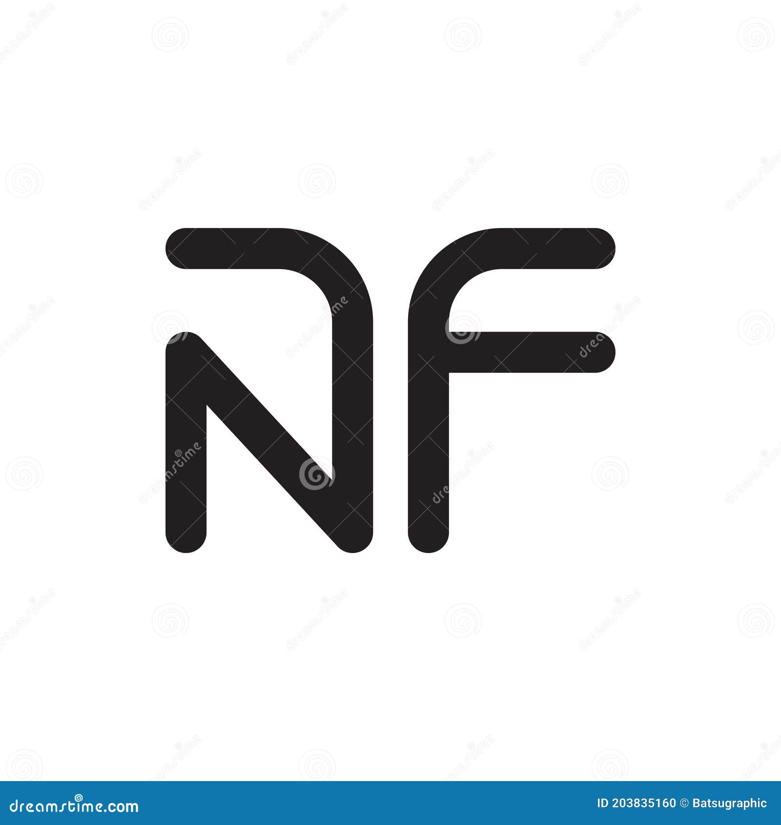 NF Initial Letter Logo Template Vector Icon Design Stock Vector ...