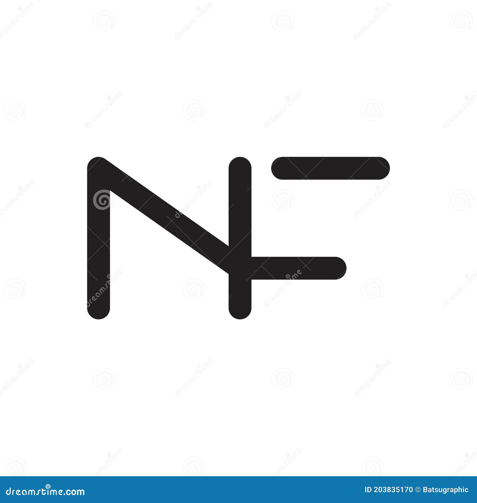 NF Initial Letter Logo Template Vector Icon Design Stock Vector ...
