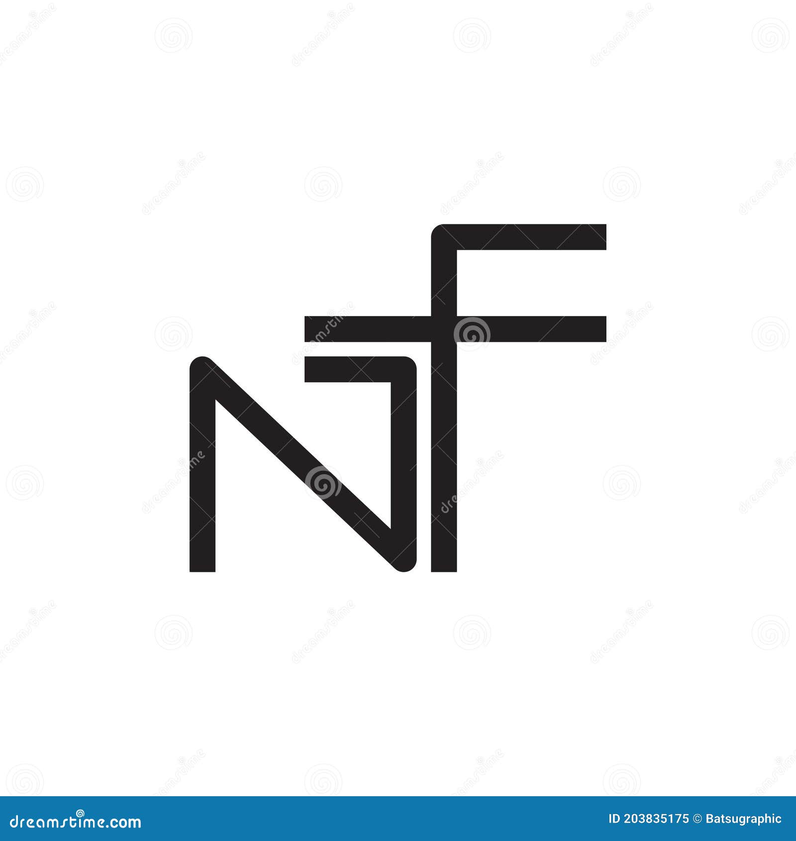 NF Initial Letter Logo Template Vector Icon Design Stock Vector ...