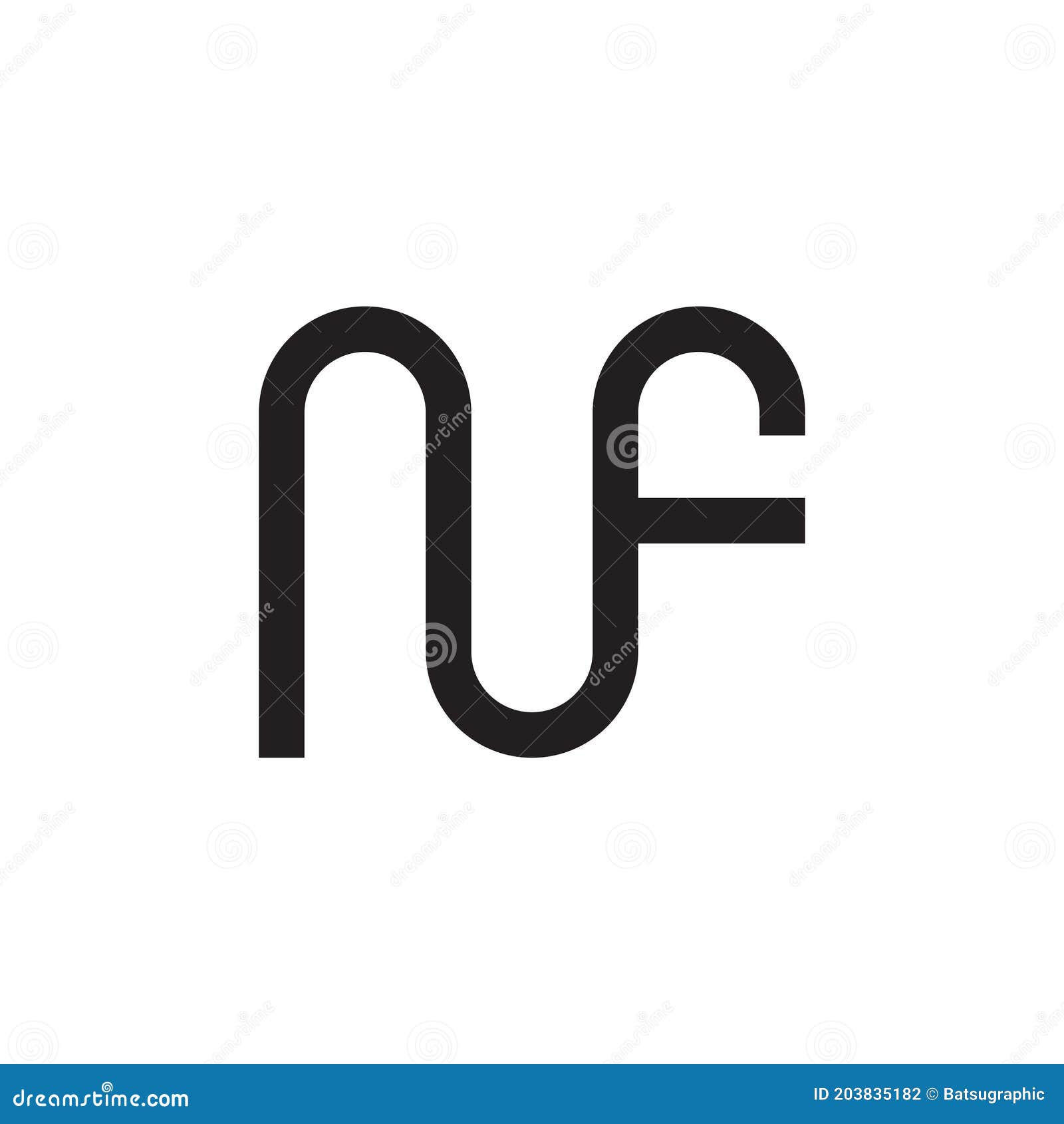 NF Initial Letter Logo Template Vector Icon Design Stock Vector ...